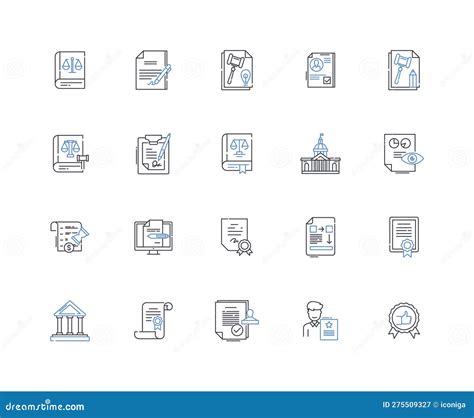 Conforming Line Icons Collection Compliance Agreement Uniformity Adherence Fulfillment