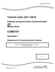 Tutorial Letter 201 Both For COM3707 Pdf COM3707 201 1 2018 Tutorial Letter 201 1 2018
