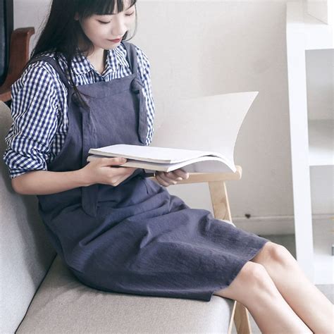 끈매듭 멜빵 원피스 앞치마 리넨 카페 공방앞치마 홈플러스 택배배송