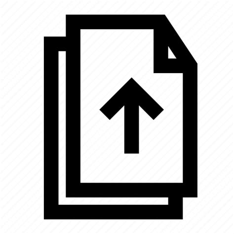Arrow Document File Folder Up Icon