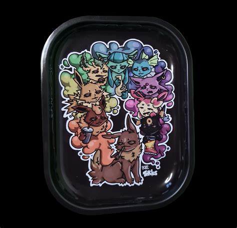 Eevee Evolutions Rolling Tray Stoner Pokemon Themed Etsy