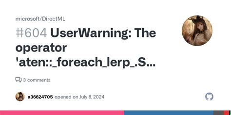 Userwarning The Operator Atenforeachlerpscalar Is Not