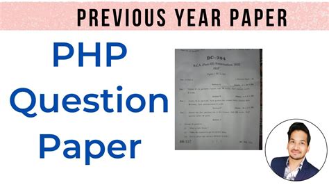 Php Previous Year Question Papers Php Paper Pattern 2022 Php Important Topics Youtube