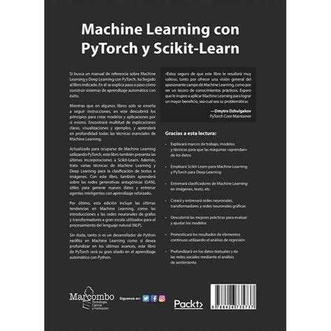 Machine Learning Con Pytorch Y Scikit Learn Alfaomega México