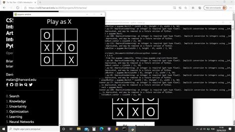 Project Tictactoe Cs50sintroduction To Artificial Intelligence With Python Youtube