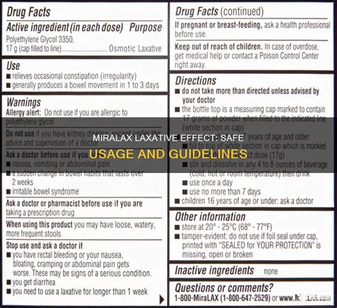 Miralax Laxative Effect Safe Usage And Guidelines Medshun