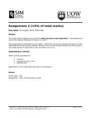 SIM A CSCI S V Question Pdf Assignment Of Total Marks