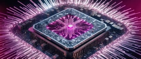 Premium Photo A Vibrant Quantum Computer Core Radiating Light Symbolizing Unbreakable Technology