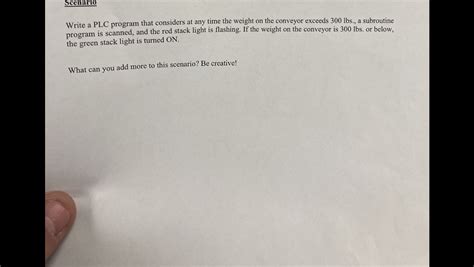 Solved Write A PLC Program That Considers At Any Time The Chegg
