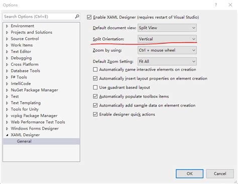 Wpf How To Automatically Split Window Vertically In Visual Studio Stack Overflow