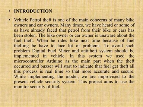Iot Vehicle Fuel Theft Detection System Using Arduinopptx Gasoline Prices Economy