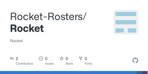 Github Rocket Rosters Rocket Rocket