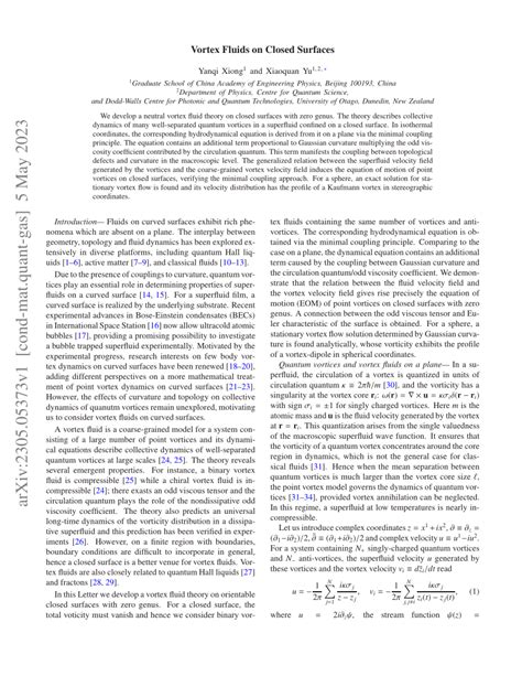 PDF Vortex Fluids On Closed Surfaces