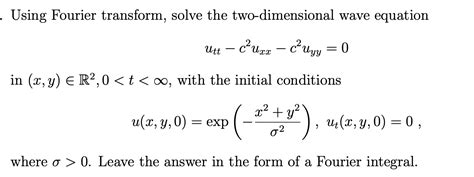 Fourier Transform 2d Wave Equation Tessshebaylo