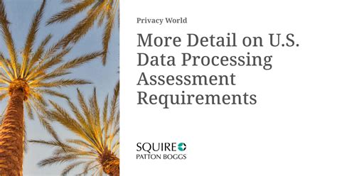 More Detail On U S Data Processing Assessment Requirements Privacy World