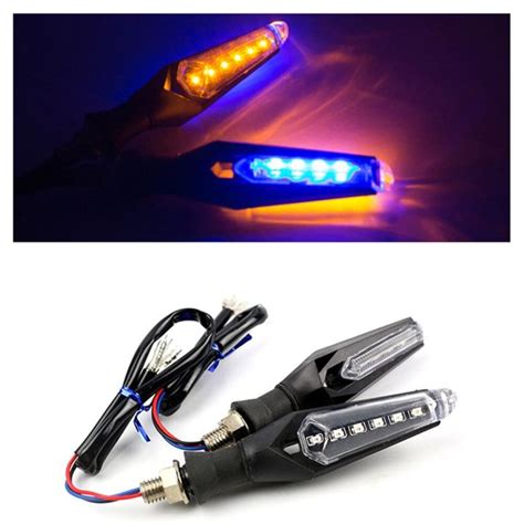 ไฟสัญญาณเลี้ยว Led รถจักรยานยนต์12v 2ชิ้นไฟแสดงไฟกะพริบกันน้ำ