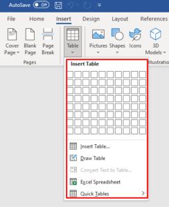 How To Make And Customize A Table In Microsoft Word