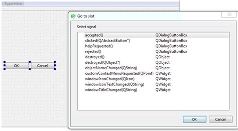 c how to close a dialog with an ok button using a condition stack