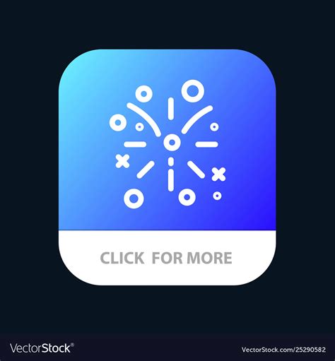 Canada Fire Work Mobile App Button Android Vector Image