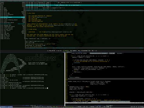 Arch Linux Interface With The Ratpoison Window Manager Mediamatic
