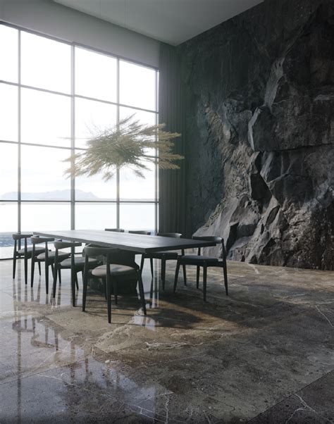 Скала в интерьере