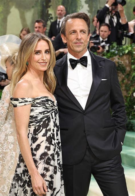 Seth Meyers Married Seth Meyers And Wife Alexi Arriving At The Emmy