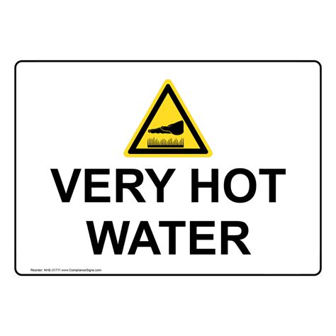 Very Hot Water Sign With Symbol Nhe 31711