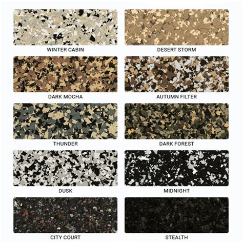 Color Chart Spokane Epoxy