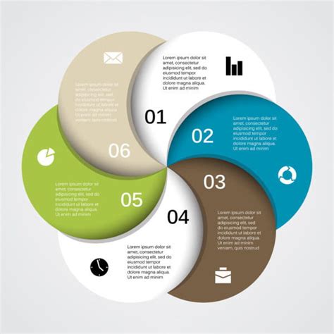 나선형 꽃잎 비즈니스 인포 그래픽 벡터 Eps Uidownload