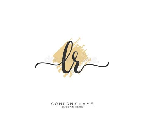 Lr Initial Handwriting Logo Template Vector Stock Vector