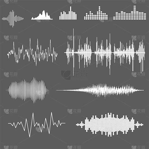 向量的声音波形。声波和音乐脉搏