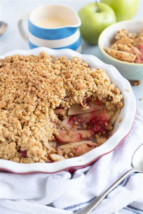 Apple And Raspberry Crumble Effortless Foodie