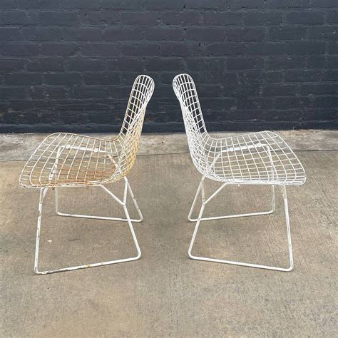 Mid Century Modern Wire Chairs By Harry Bartoia C1960s Vintage Supply
