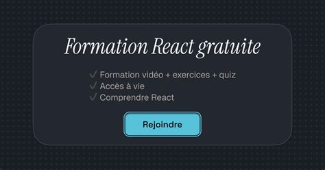 Formation React Maîtrise React
