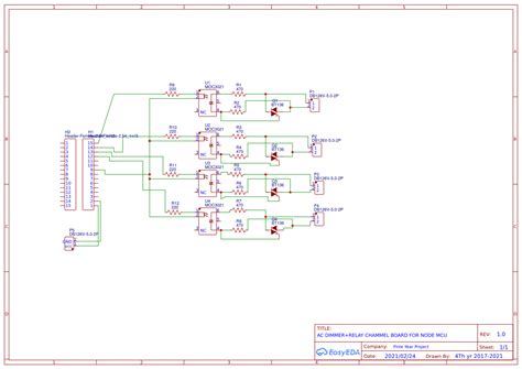 Ac Diimer 4 Logic Board For Node Mcu Platform For Creating And