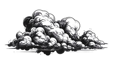 Premium Photo Detailed Hand Drawn Vector Illustration Of A Smoke Cloud