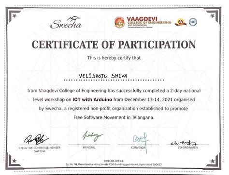 Shiva Velishoju On Linkedin Received Certificate For Iot Arduino