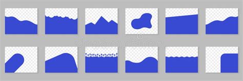Divider Shape For Website Top Section Design Element Collection For Web Page Bottom Set Stock