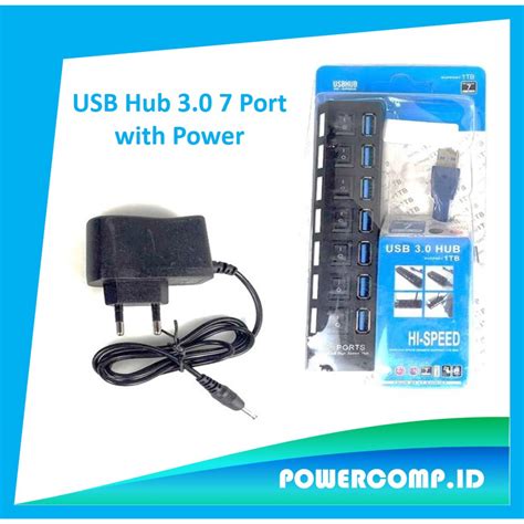 Jual Usb Hub Usb Switch On Off Usb Hub 3 0 Adapter High Speed 7 Port Hub Usb On Off With Power