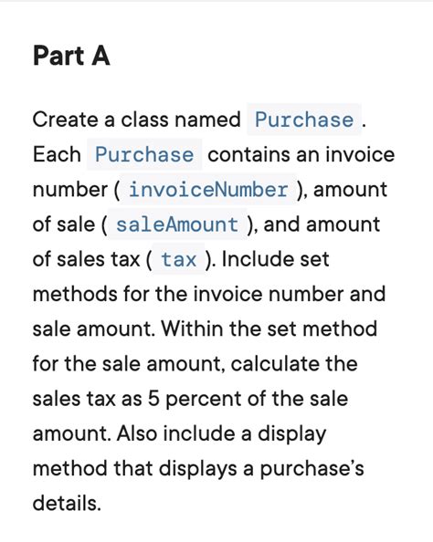 Solved Create A Class Named Each Contains An Invoice Number