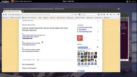 Ubuntu Install Ssh And Enable Ssh From Remote Machine Youtube