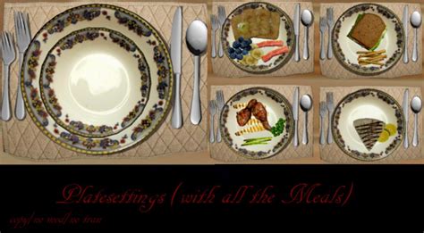 Second Life Marketplace Plate Setting Fancy
