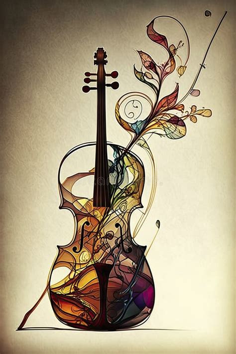 Generative Ai Illustration Of Colorful Abstract Musical Passion Poster