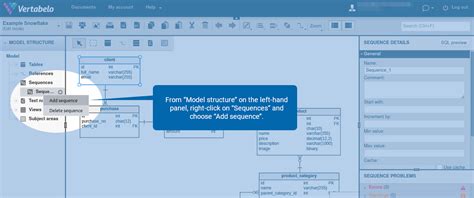 Vertabelo Feature Snowflake Support Vertabelo Database Modeler