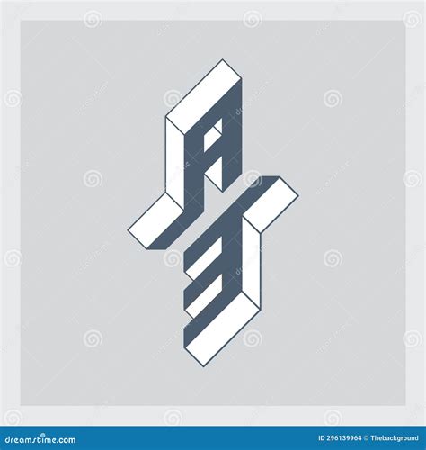 Three Dimension Letter A And Number 3 A3 Monogram Or Logotype Stock Vector Illustration Of
