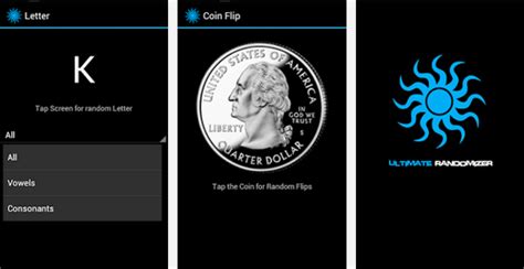 Ultimate Randomizer App Simulates Coin Flips And Randomizes Numbers And Letters One Click Root
