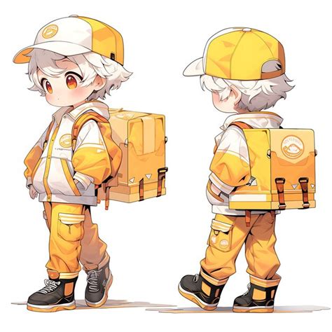 43 000 Chibi Male Postal Worker Work Uniform Pictures