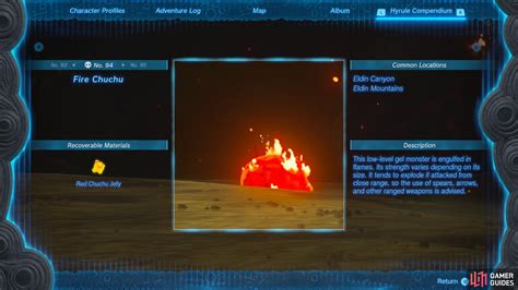 Fire Chuchu The Legend Of Zelda Tears Of The Kingdom Database