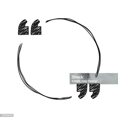 손으로 그린 낙서 둥근 따옴표 상자 음성 거품 스케치 벡터 프레임 Brand Name Online Messaging