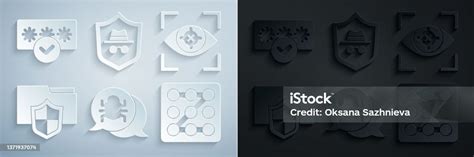 Set System Bug Eye Scan Document Folder Protection Graphic Password